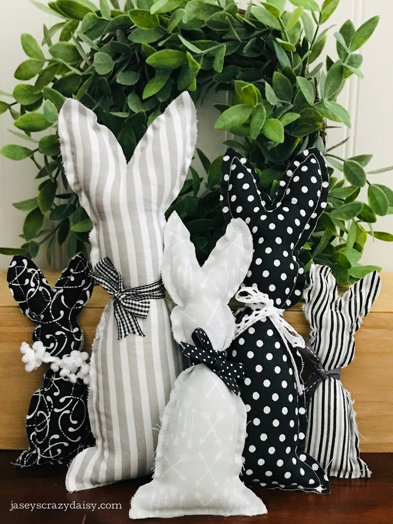 Printable Fabric Bunny Tutorial Stuffed Rabbit Pattern - Etsy