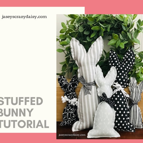 Printable Fabric Bunny Tutorial Stuffed Rabbit Pattern - Etsy