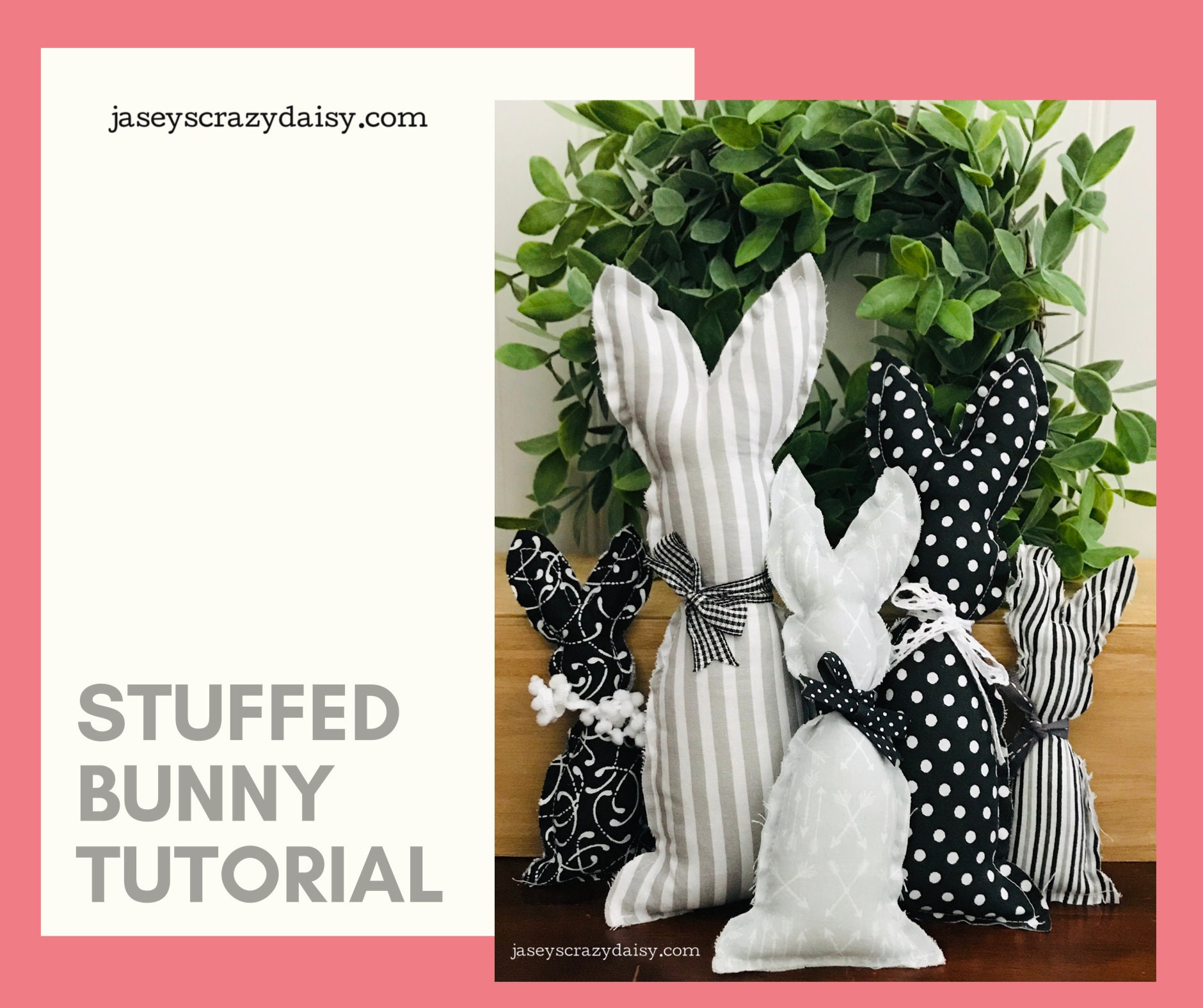 Printable Fabric Bunny Tutorial, Stuffed Rabbit Pattern, Instant ...