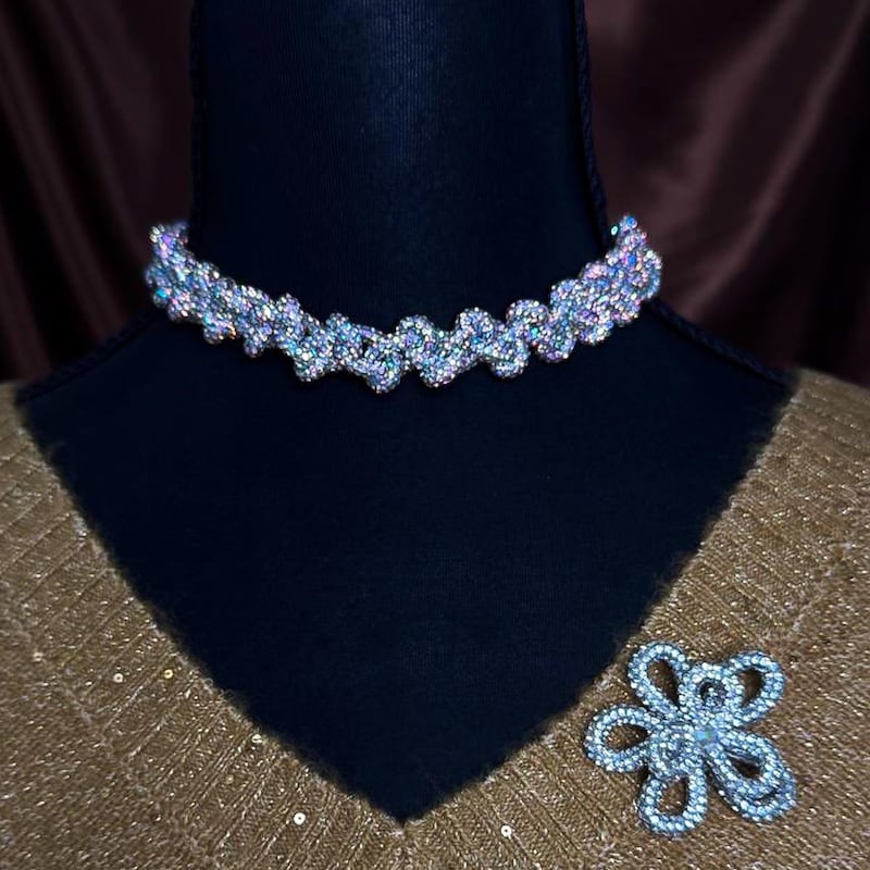 Sparkly Evening Necklace - Etsy