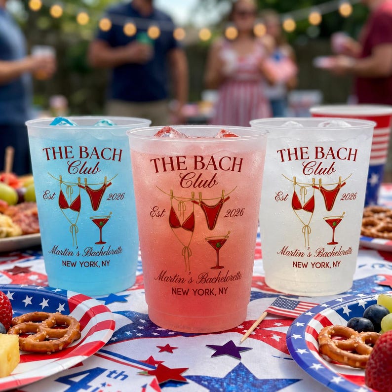 The Bach Club Frosted Plastic Cups - Personalized Cups, Wedding ...