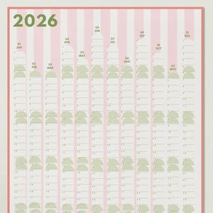 A2 Wall Calendar in Bright Watermelon Colours - Printable Digital ...