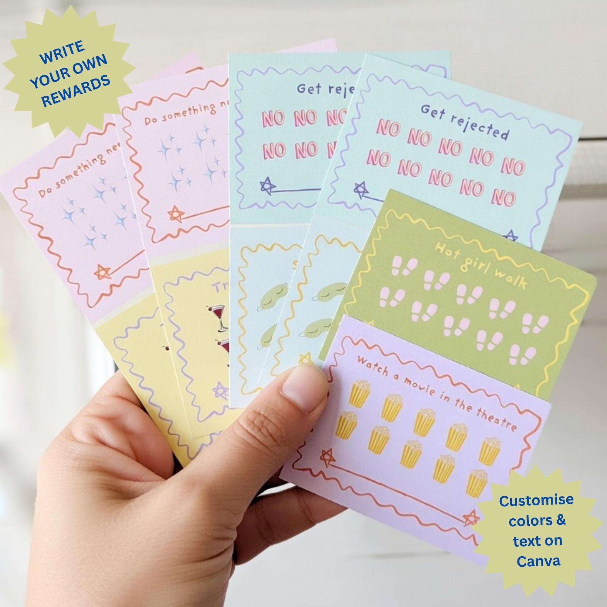 2026 Goals Punch Cards Printable | Habit Tracker Reward Cards ...