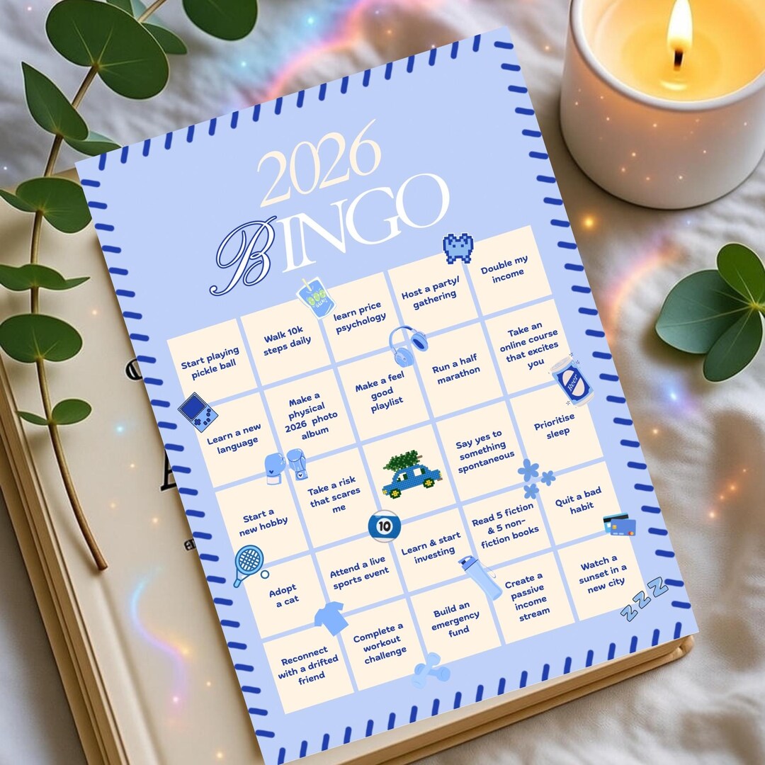2026 Vision Board Bingo Template for Boyfriend | 2026 Couples Bingo ...