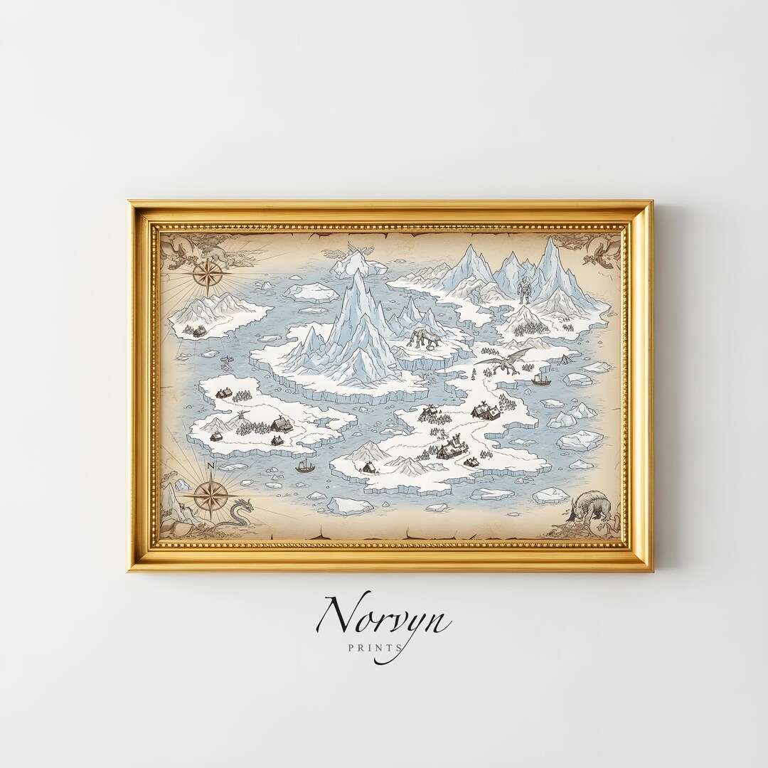 Coastal Fortress Map Printable | Medieval Seaport Illustration ...