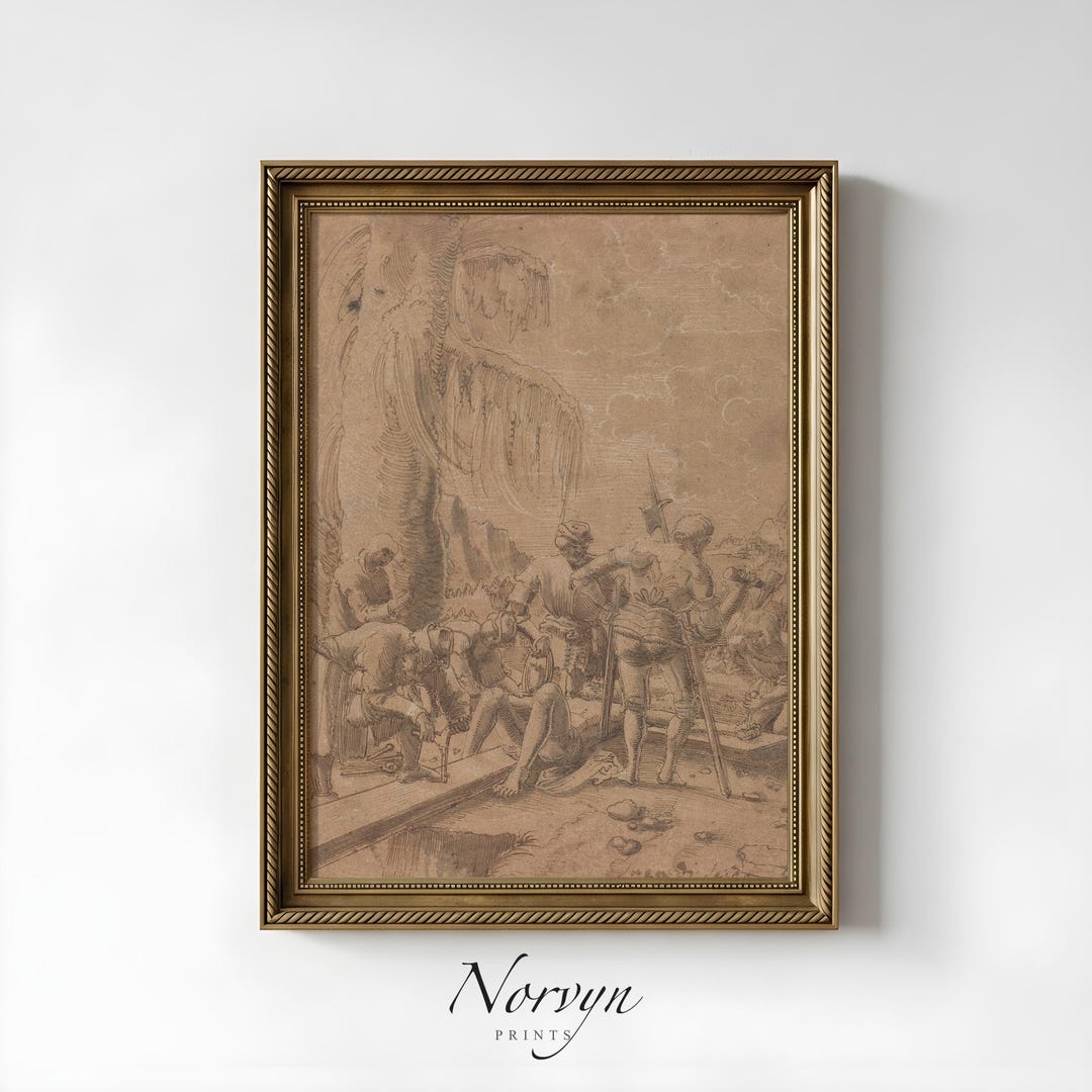 Antique Classical Figure Drawing Print – Vintage Wall Art, Historic ...