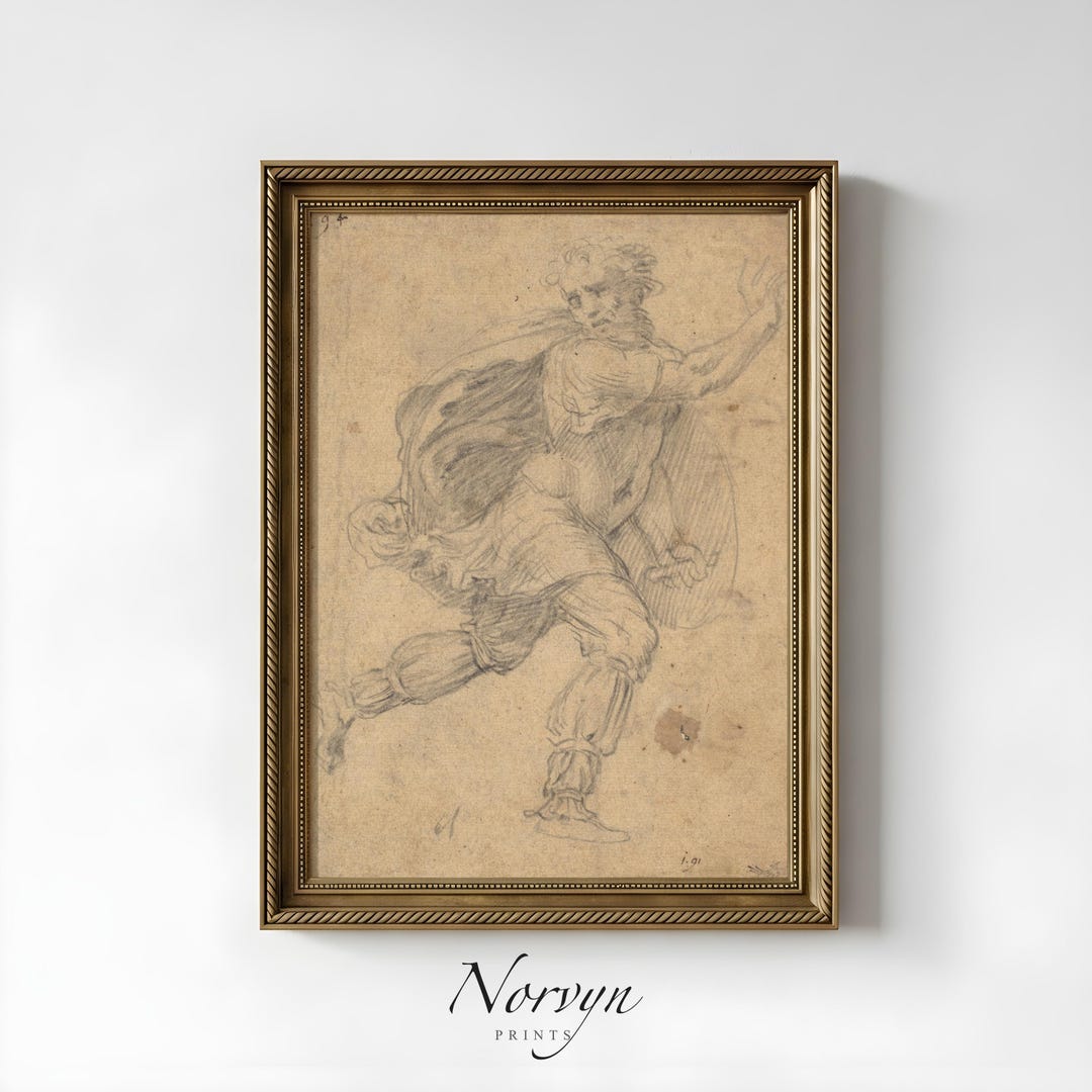 Antique Figure Sketch, Old Master Drawing, Classical Anatomy Study - Etsy