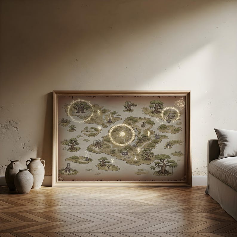 Canyon City Fantasy Map Printable | Ancient Ravine Fortress ...