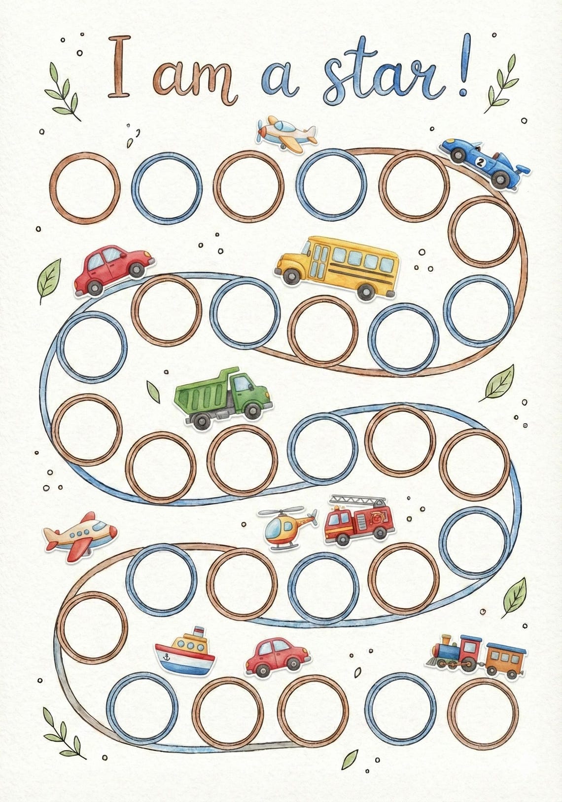 Reward Chart - Printable 5 Designs in One Go - Etsy