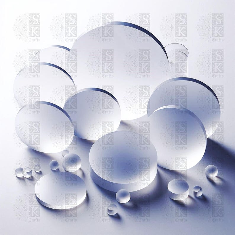 Frosted Acrylic Rounds Dias Circles Discs, Laser Cut Polished 3mm ...