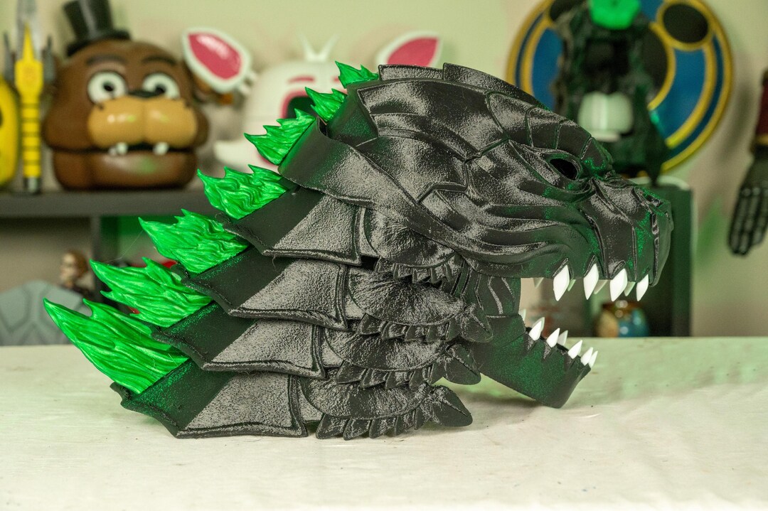 3D Printed Godzilla Cosplay Helmet – Unleash Your Inner Kaiju - Etsy ...