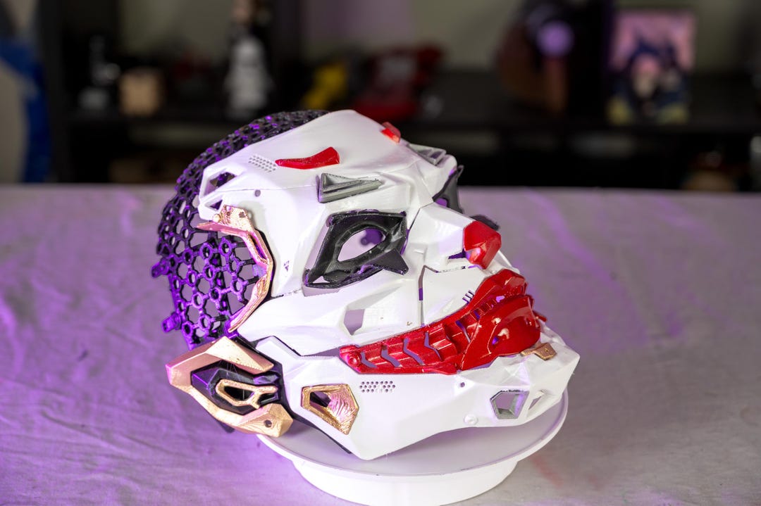 Cyber Villain Clown Helmet Futuristic 3D Printed Cosplay Mask | Neo ...