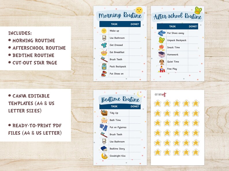 Neurodiversity Friendly Visual Routine Chart for Kids - Etsy UK
