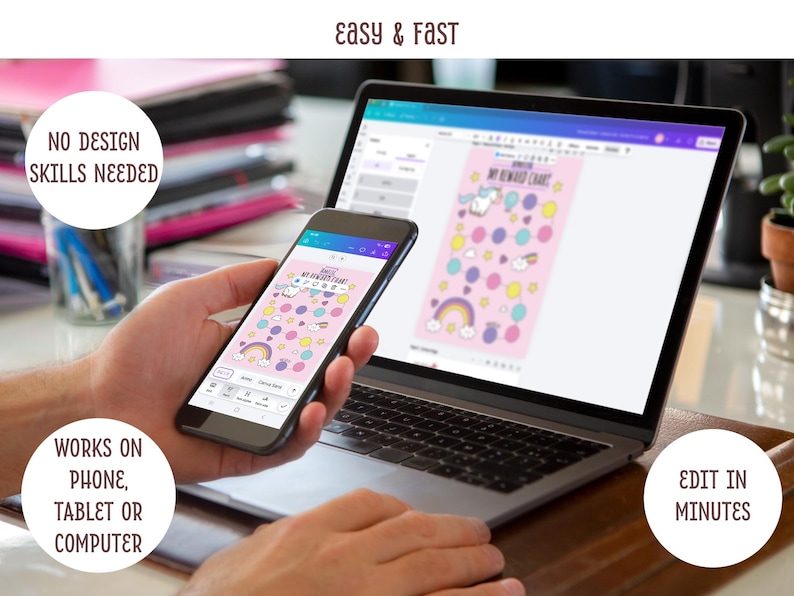 Unicorn Reward Chart Printable for Kids | Editable Routine & Chore ...