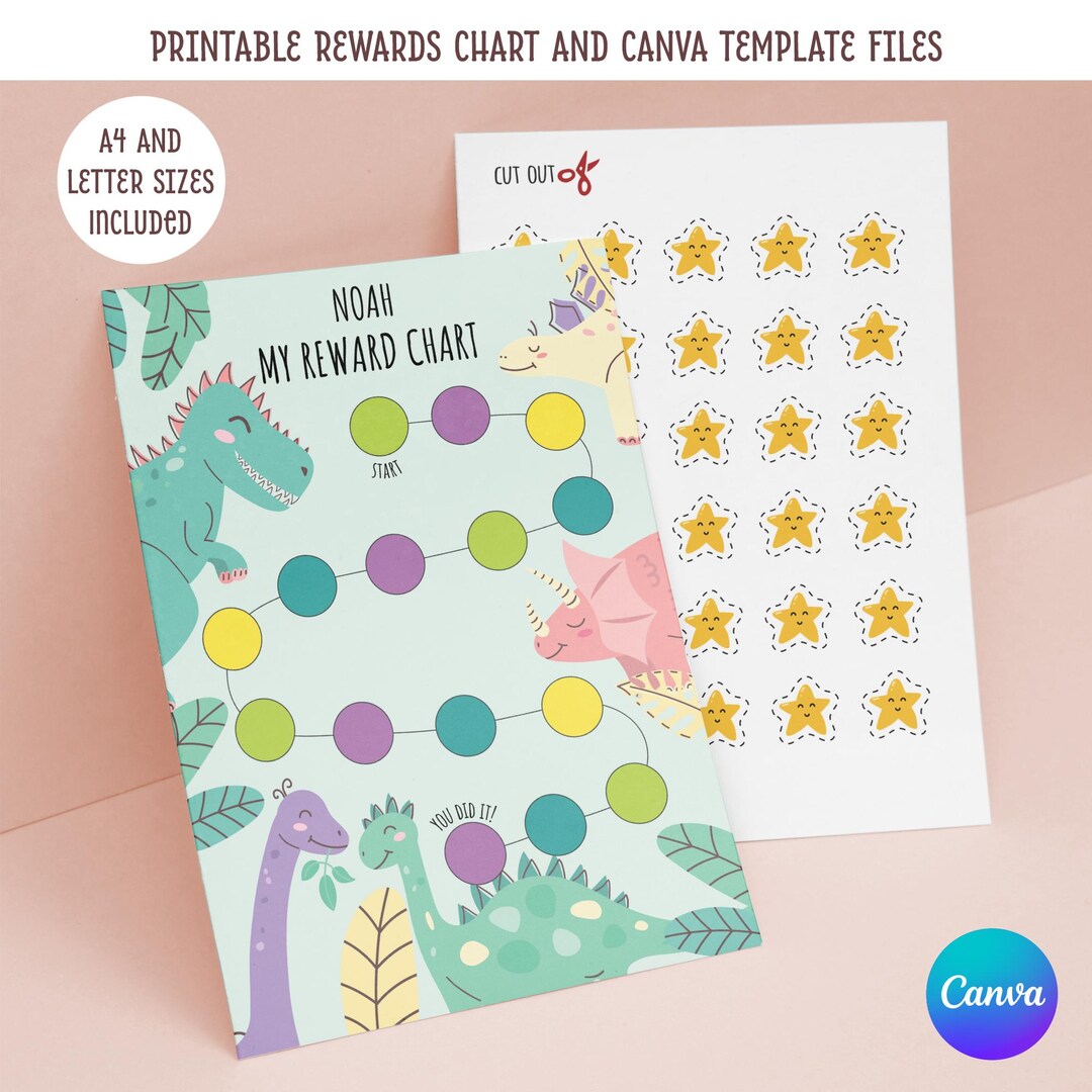 Dinosaur Reward Chart | Kids Chore Chart, Positive Behavior (printable ...