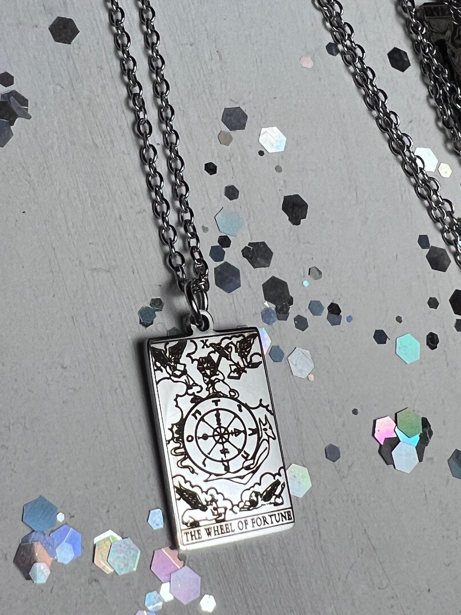 Tarot Card Necklace Tarot Jewelry - Etsy