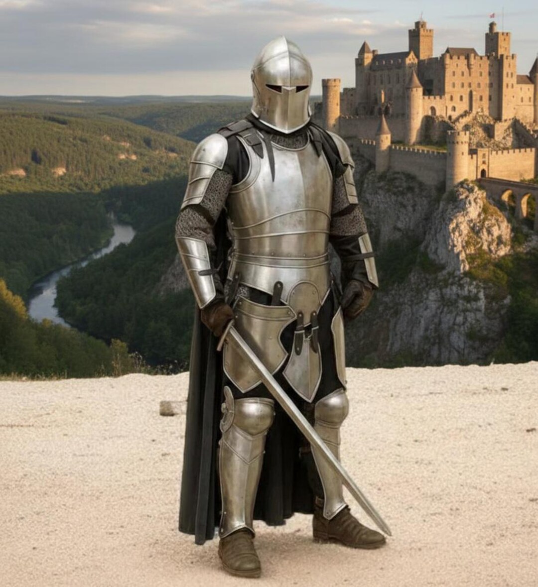 Medieval Full Body Plate Armor Set – 18 Gauge Steel Knight Armor With ...