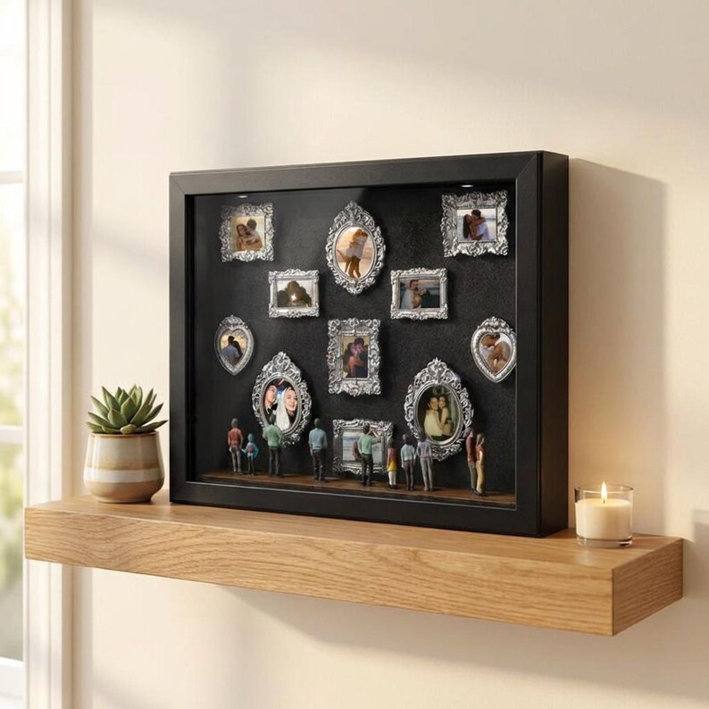 DIY Museum of Us Shadow Box, Custom Photo Mini Frame, Personalized ...