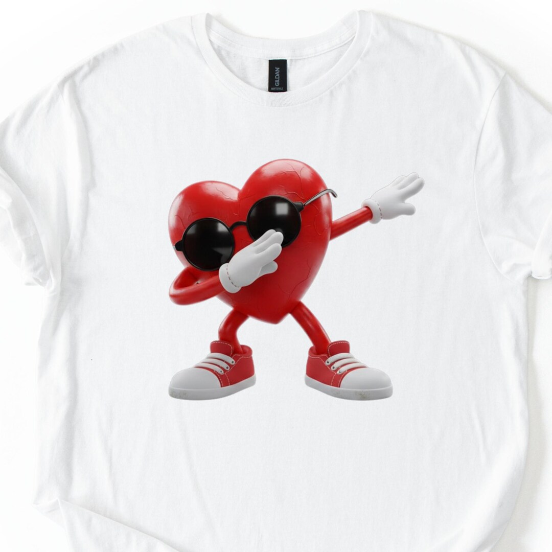 Dabbing Heart Sweatshirt | Cool Dab Heart Hoodie | Funny Red Heart T ...