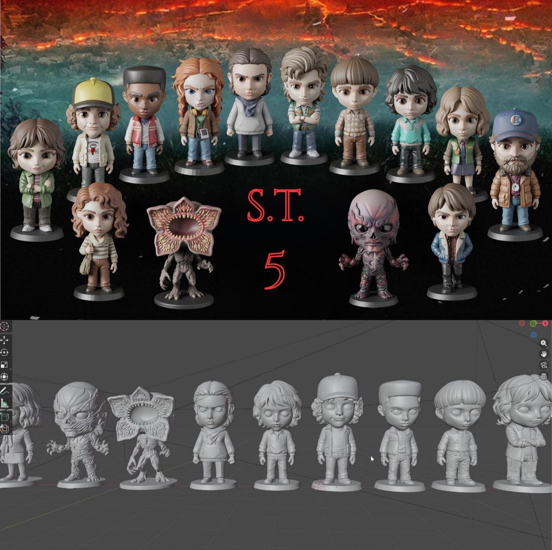 3D Stranger Things 5 Character STL Files - Etsy UK