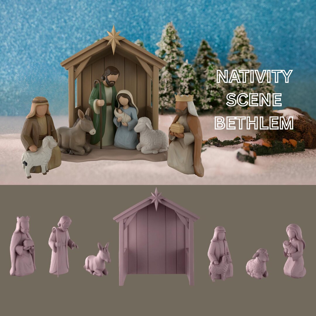 Foldable Nativity Scene/bethlem STL Files - Etsy UK