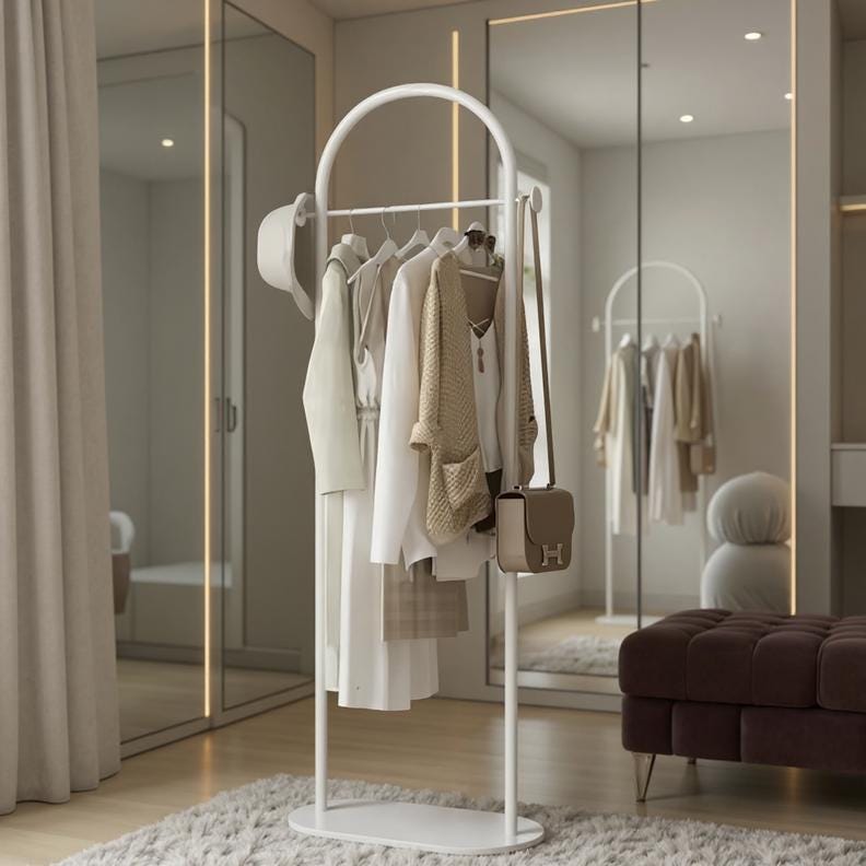 Modern Freestanding Clothing Rack, Minimalist Garment Stand for Bedroom ...