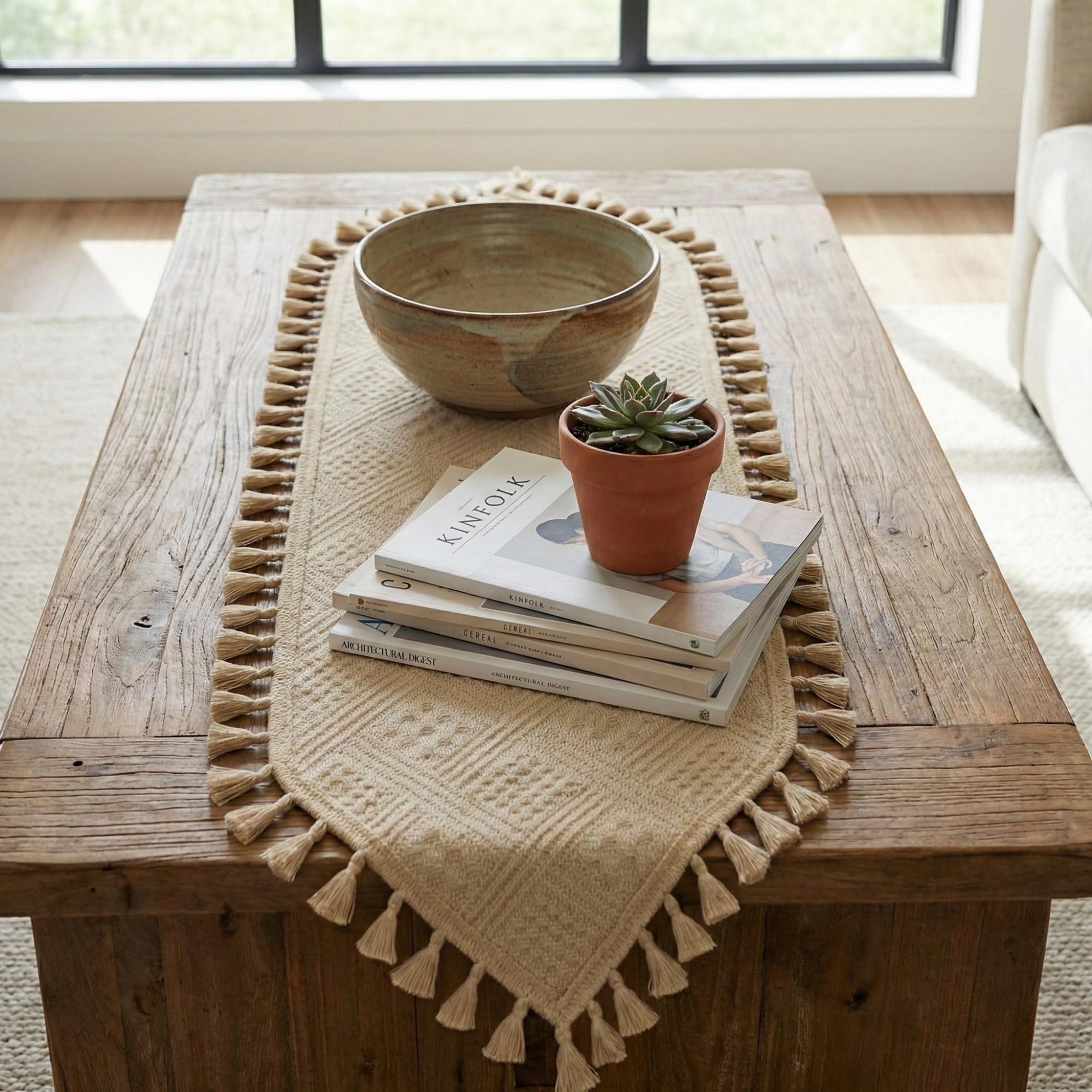 Boho Console Table Runner, Dresser Scarf, Clean Girl Decor, First ...