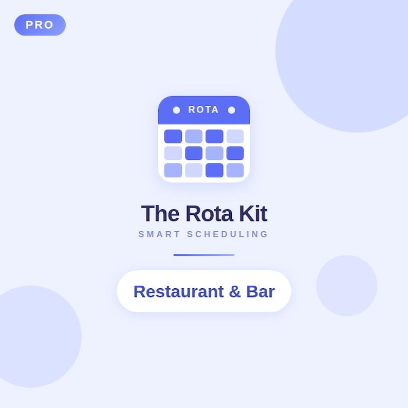 Restaurant Rota Template Excel | Weekly Monthly Schedule Planner ...