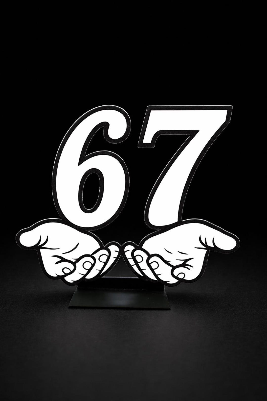 3d Printed 67 Hands Sign, Viral Meme Decor for Kids,teens - Etsy
