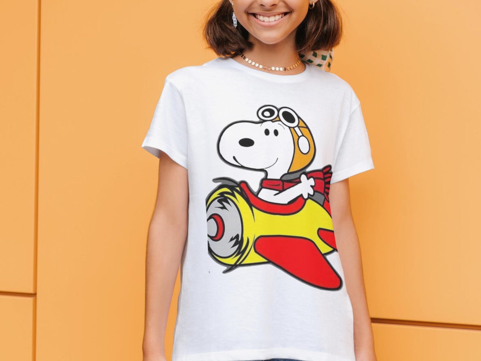 Snoopy Inspired Pilot PNG: Retro Flying Ace Airplane Clipart (300 DPI ...