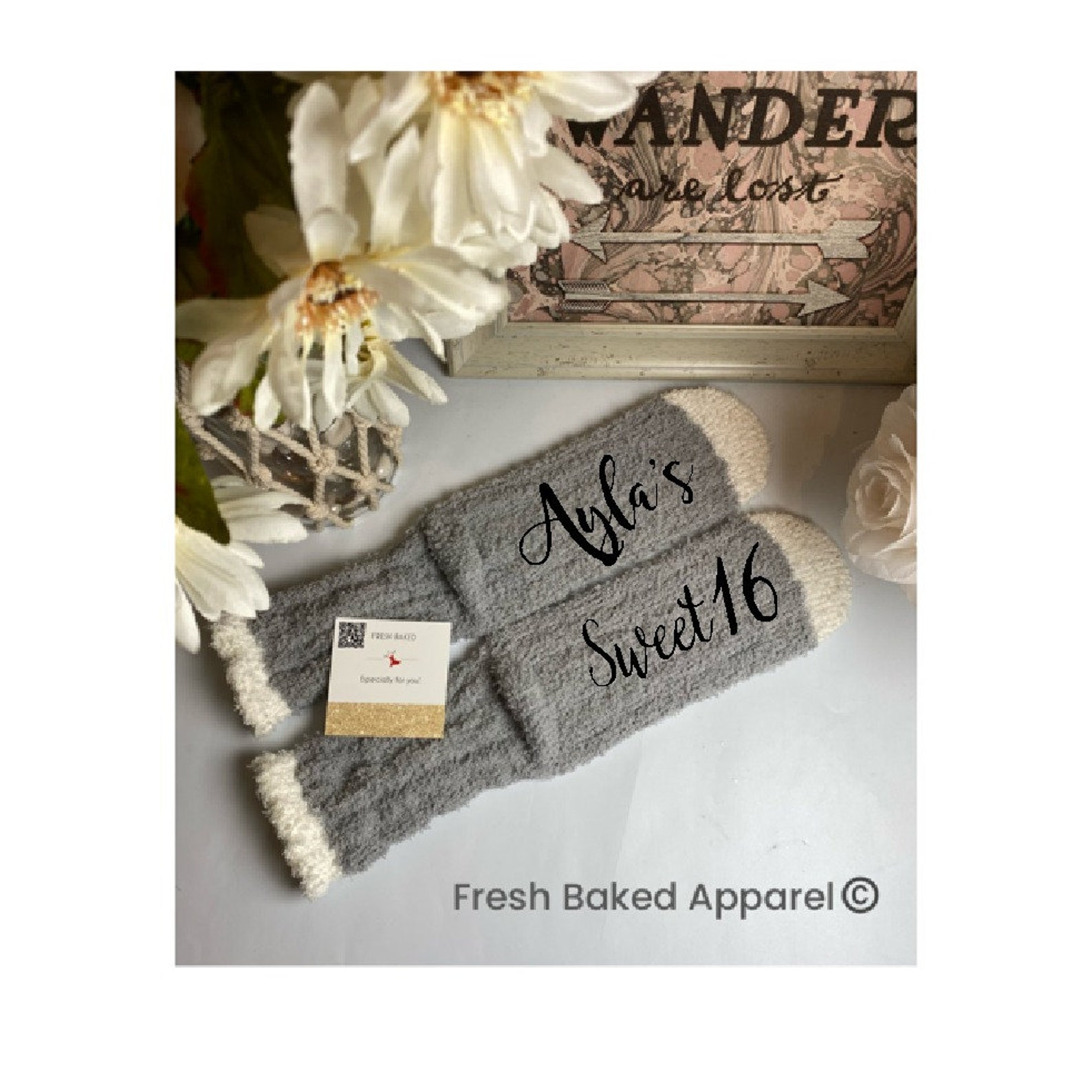 Fuzzy Personalized Sweet 16 Socks Birthday Socks 16th - Etsy