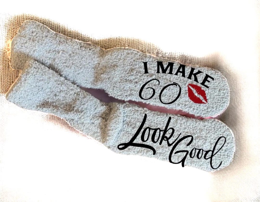Personalized Fuzzy Socks Custom 60th Birthday Gift Idea Funny ...