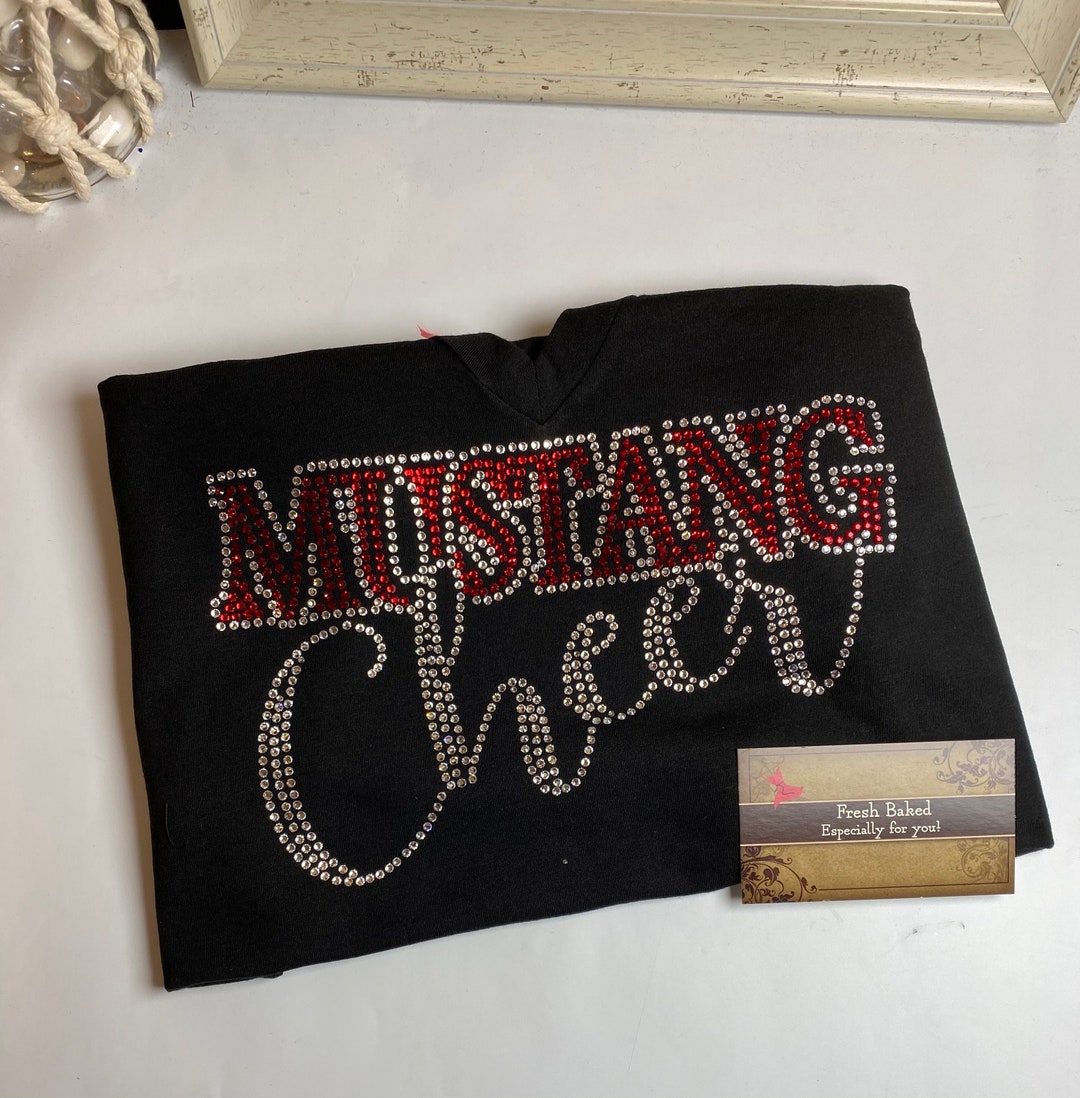 Bling Mustangs Cheer Shirt Ladies Cheer Shirts Women's - Etsy
