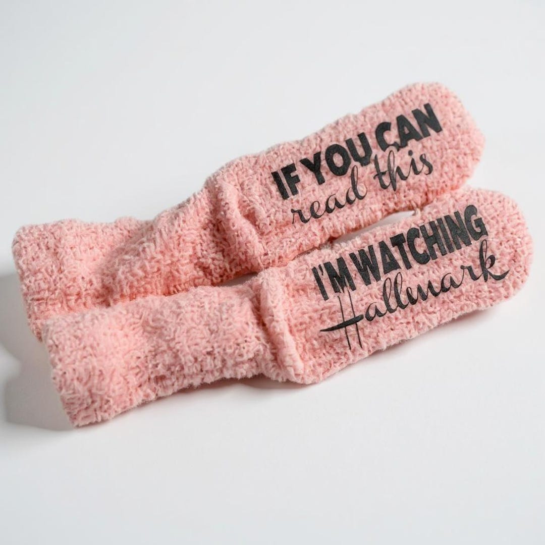 Personalized Fuzzy Slipper Sock Custom Warm Accessory Gift Idea Movie ...