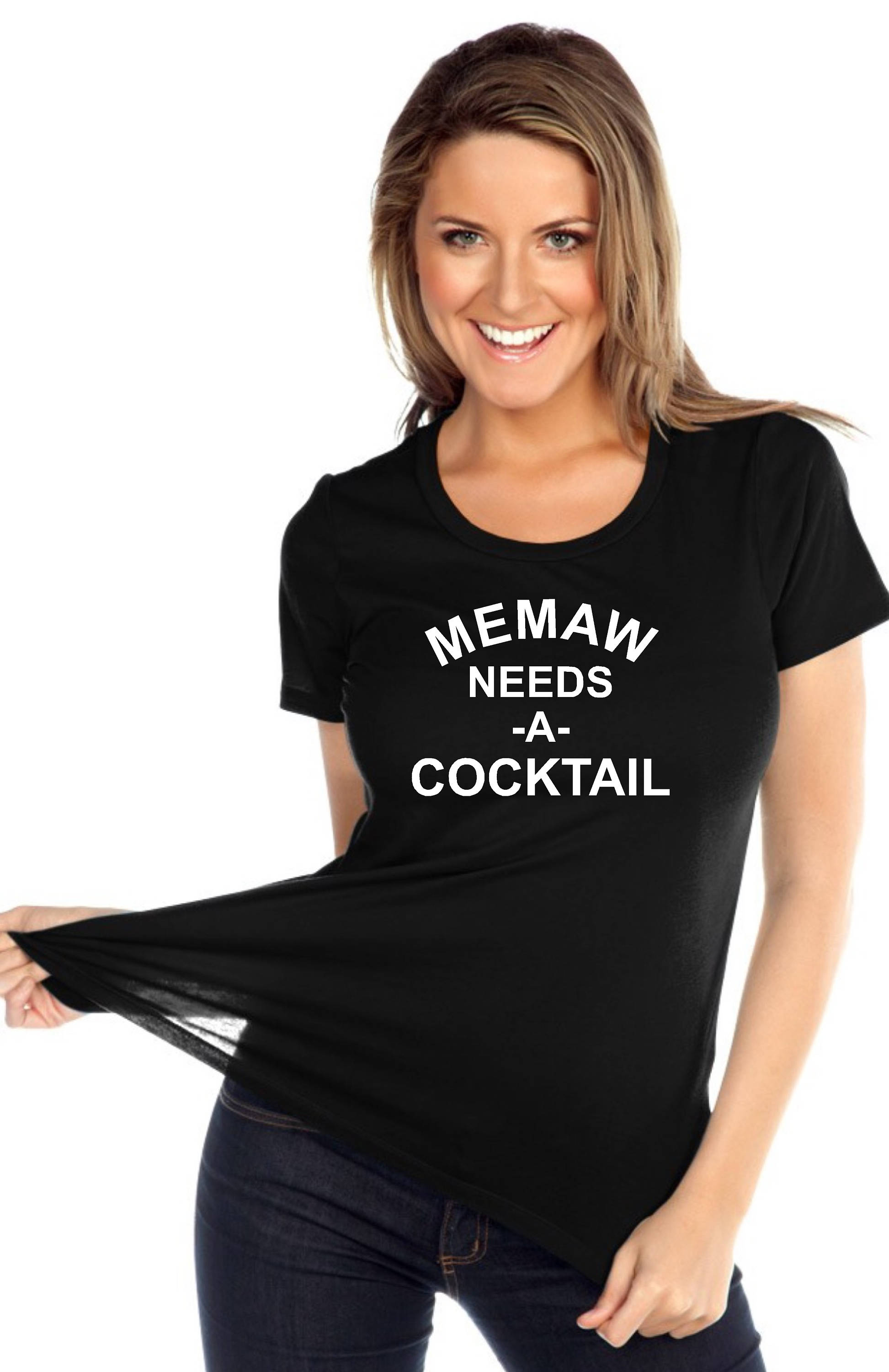 Custom Memaw Needs a Cocktail Glitter Bedazzled Glam Shirt - Etsy