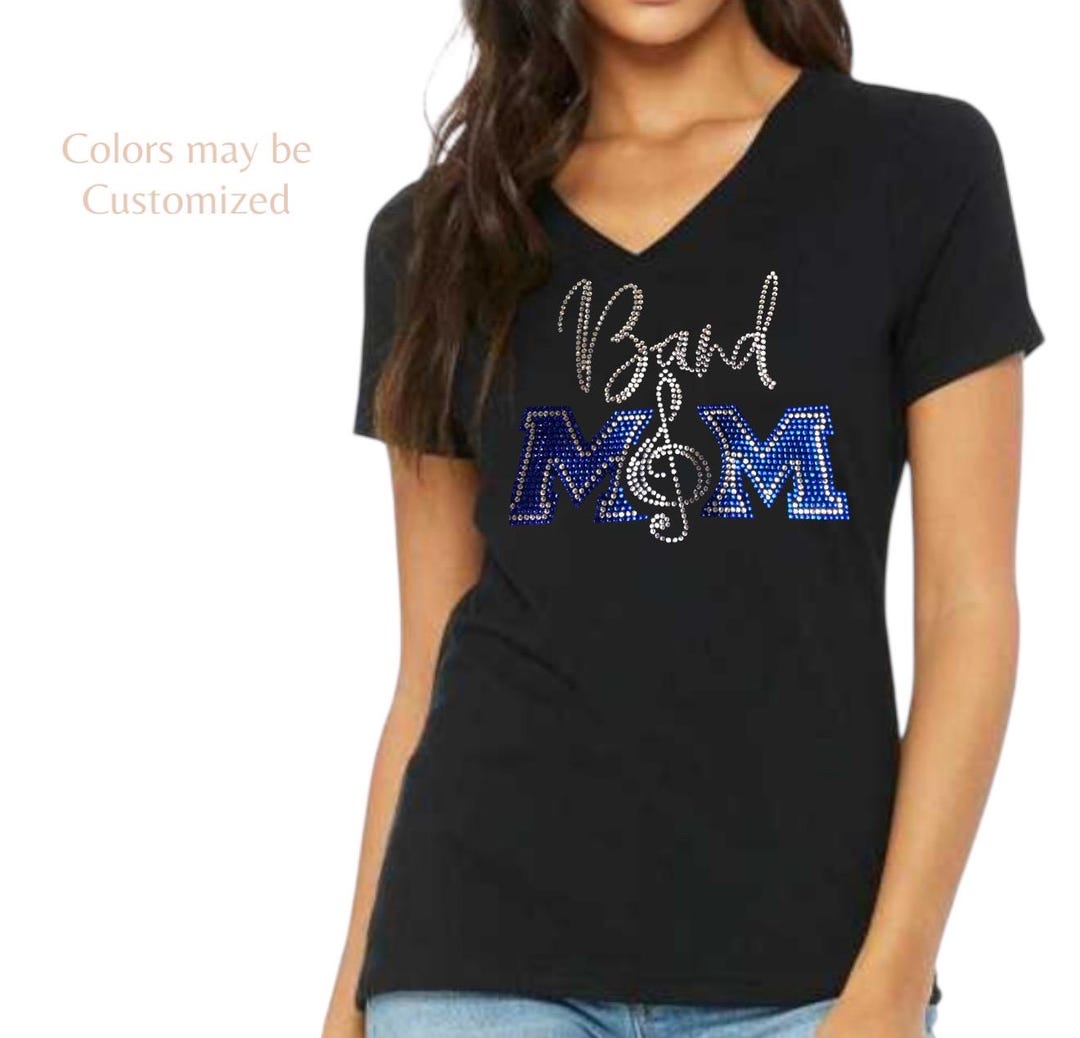 Bling Band Mom Rhinestone Shirt Personalized Custom Band Mom Gift Idea ...