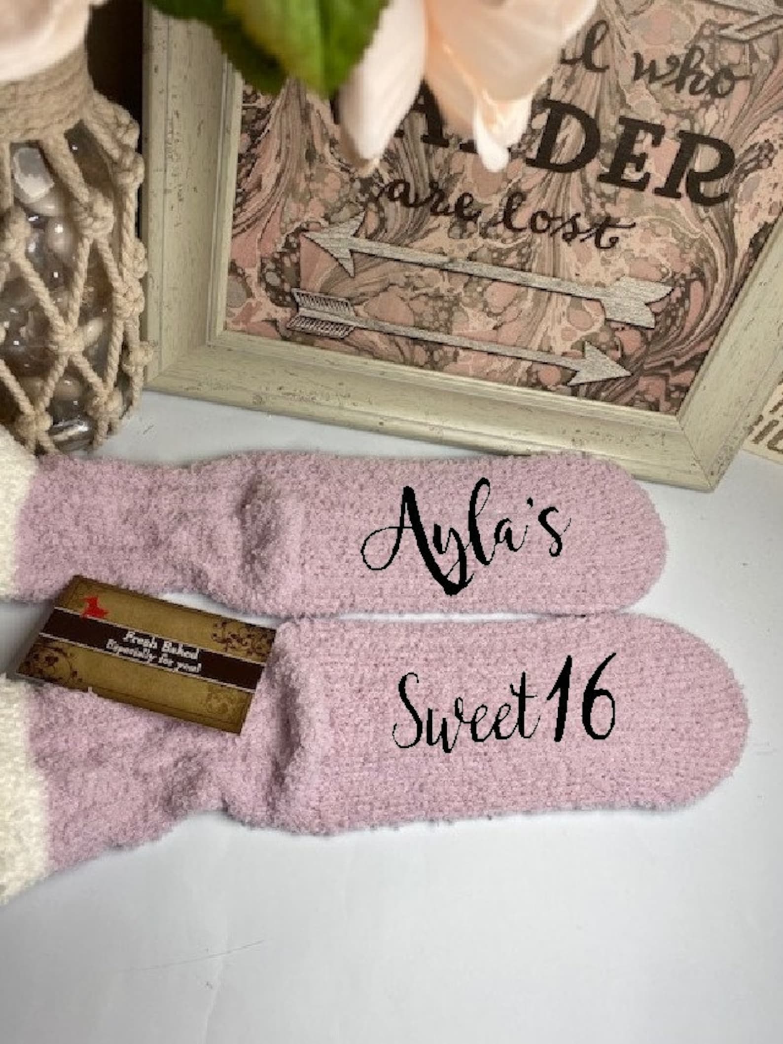 Fuzzy Personalized Sweet 16 Socks Birthday Socks 16th - Etsy