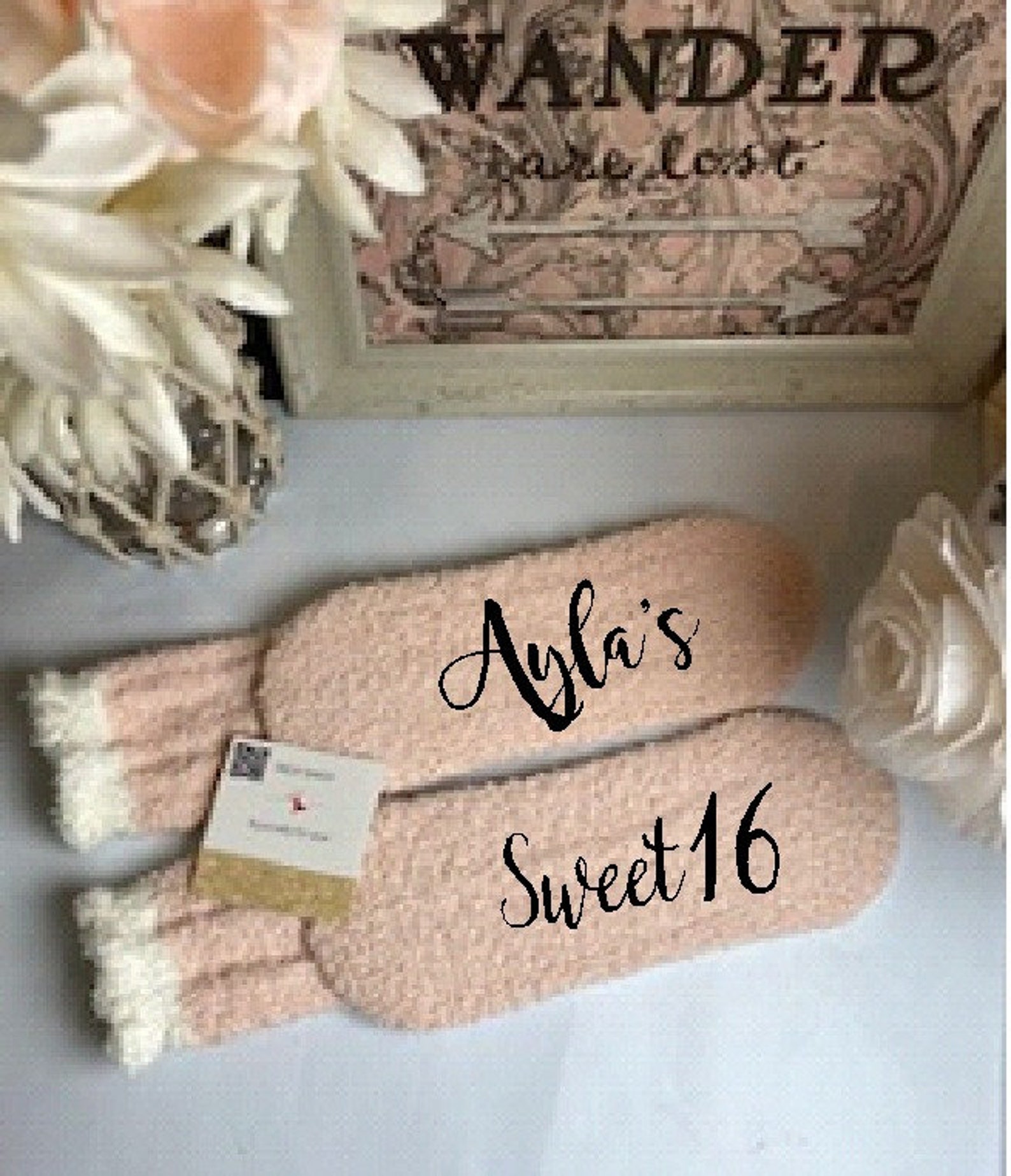 Fuzzy Personalized Sweet 16 Socks Birthday Socks 16th - Etsy