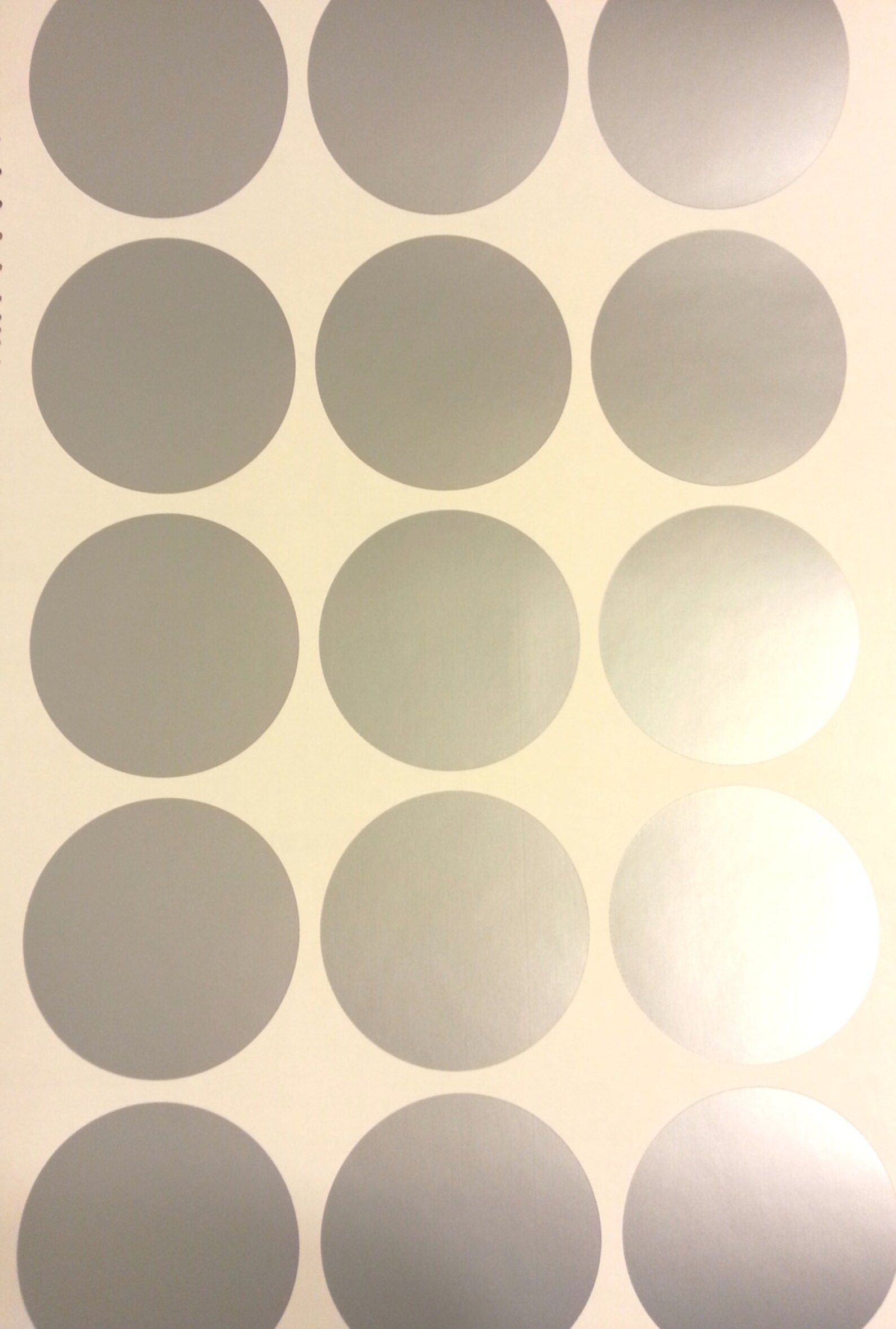 Peel and Stick Metallic Silver Grey Polka Dot Wall Decals - Etsy