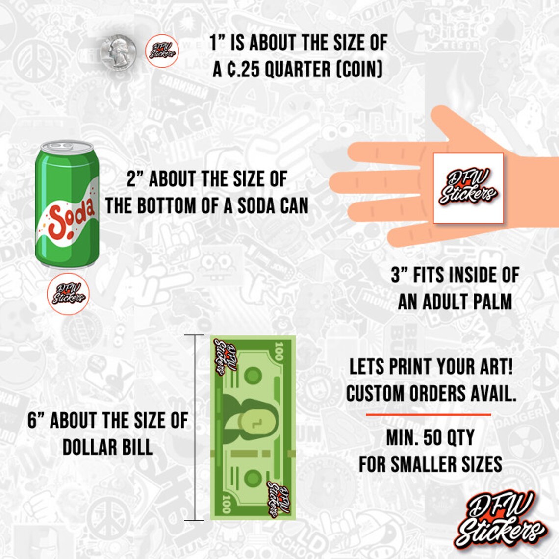 2x2 Full Color Die Cut Custom Shape Vinyl Stickers Gloss or - Etsy.de