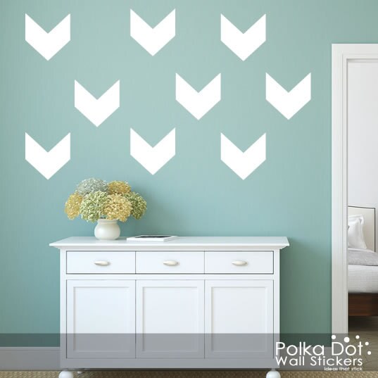 Peel and Stick Metallic Gold Chevron Wall Decals Long Life - Etsy