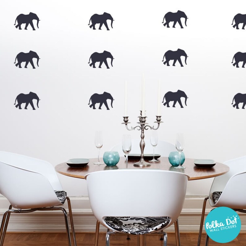 Peel and Stick Elephant Wall Decals Long Life Apartment - Etsy