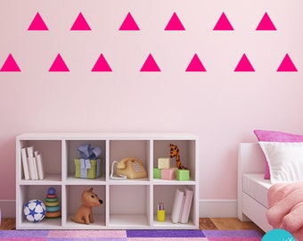 Peel and Stick Yellow Triangle Wall Decals Long Life | Etsy