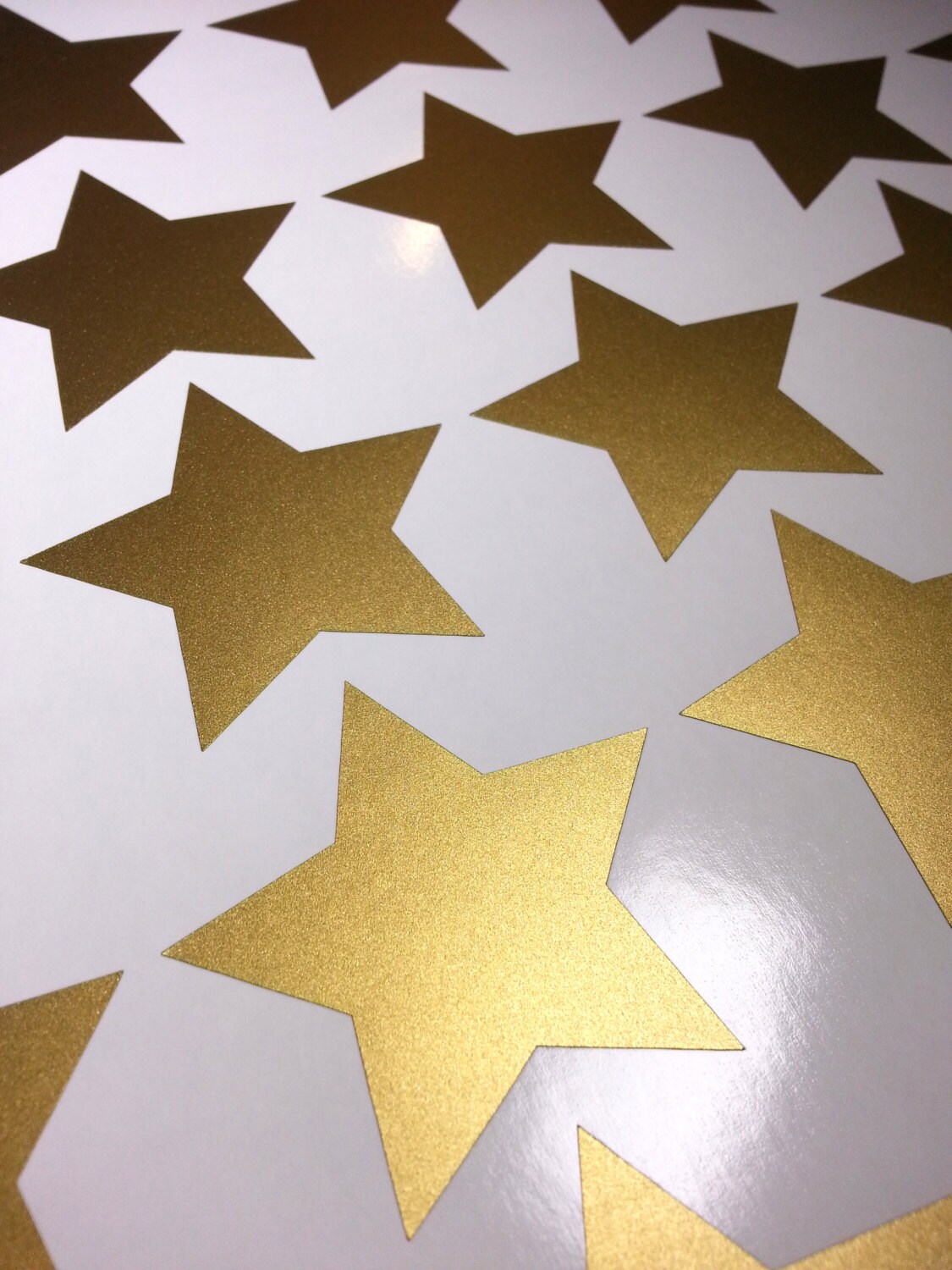 Peel and Stick Metallic Gold Star Wall Decals Long Life - Etsy