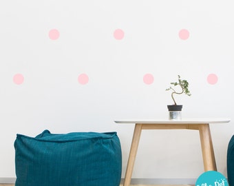 Peel and Stick Light Blue Polka Dot Wall Decals Long Life Apartment ...