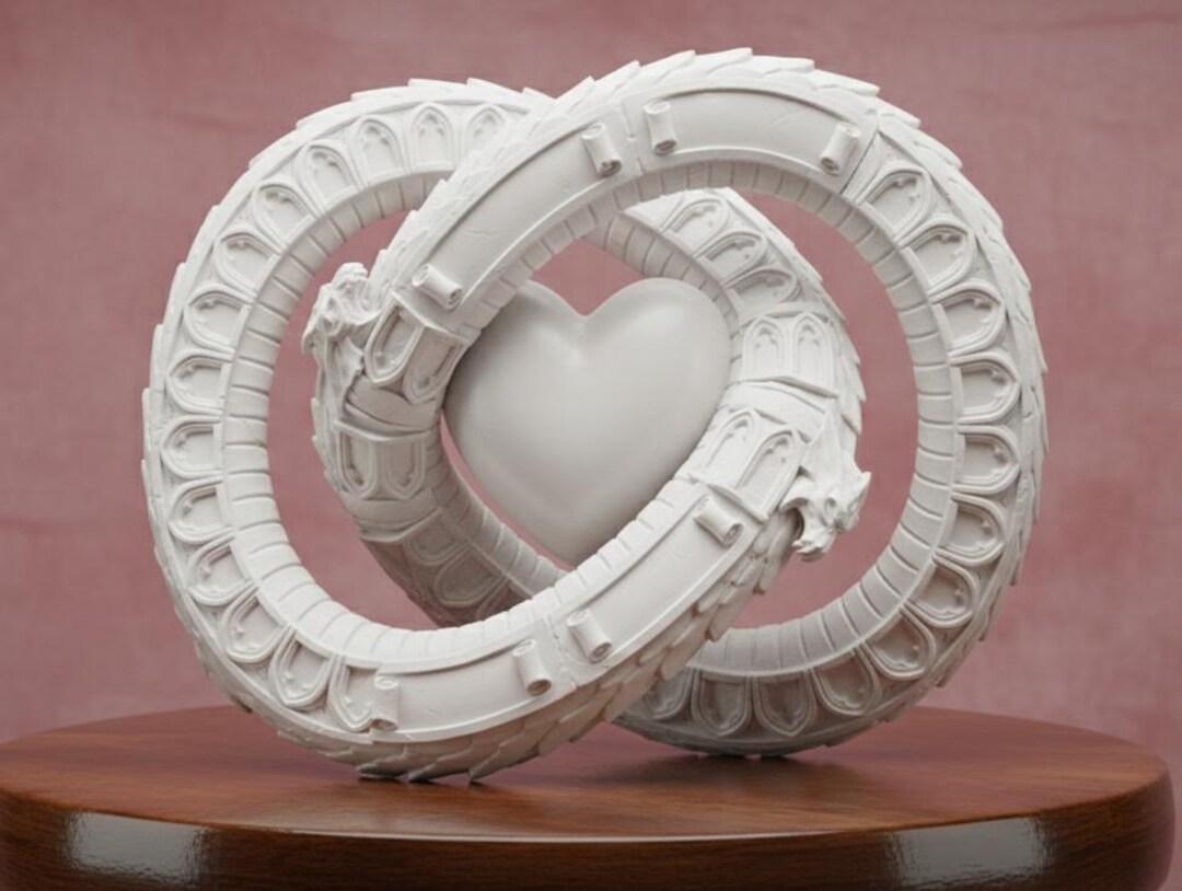 The Eternal Coil Heart – A Gothic Sculpture of Infinite Devotion ...