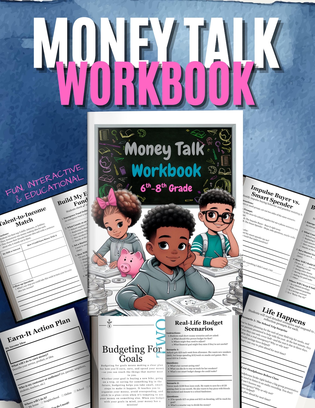 Money Talk Middle School Workbook | 6–8 Grade Financial Literacy ...