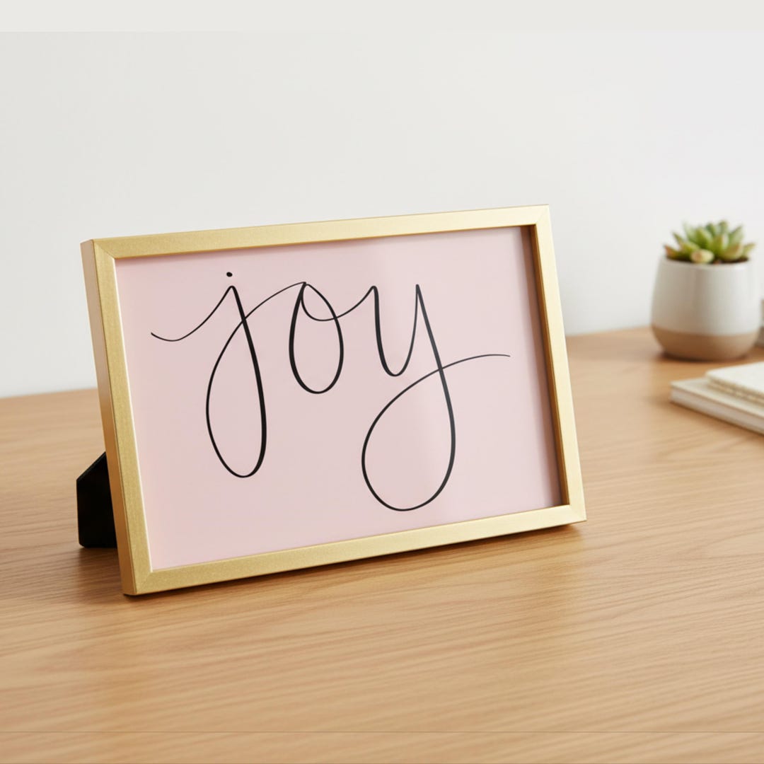 Joy Handwritten Script Wall Art Bundle | Handwriting Text | Cursive ...