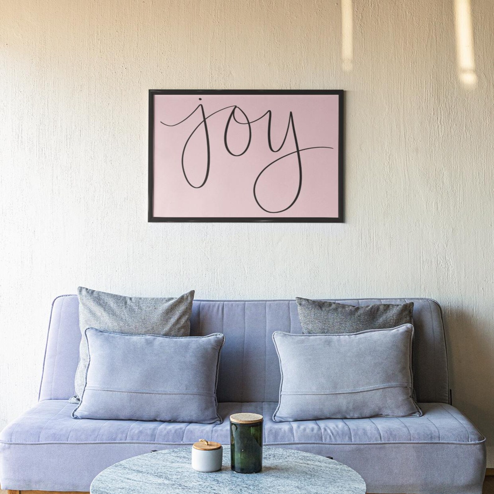 Joy Handwritten Script Wall Art Bundle | Handwriting Text | Cursive ...