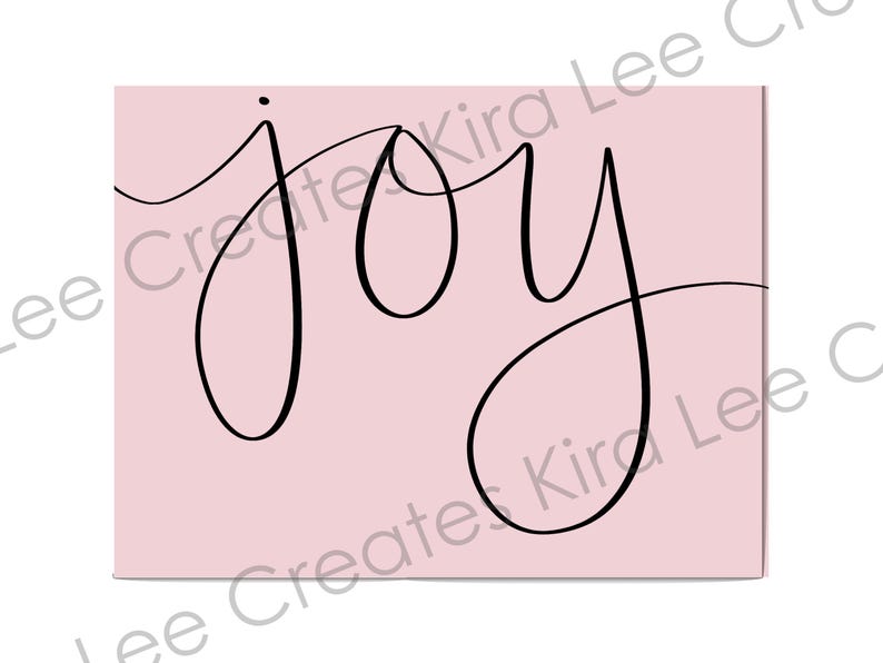 Joy Handwritten Script Wall Art Bundle | Handwriting Text | Cursive ...